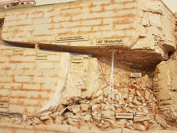 This isn't a blueprint for a secret supervillain lair&mdash;it's a fascinating model showing how Indiana Caverns winds beneath the surface world.