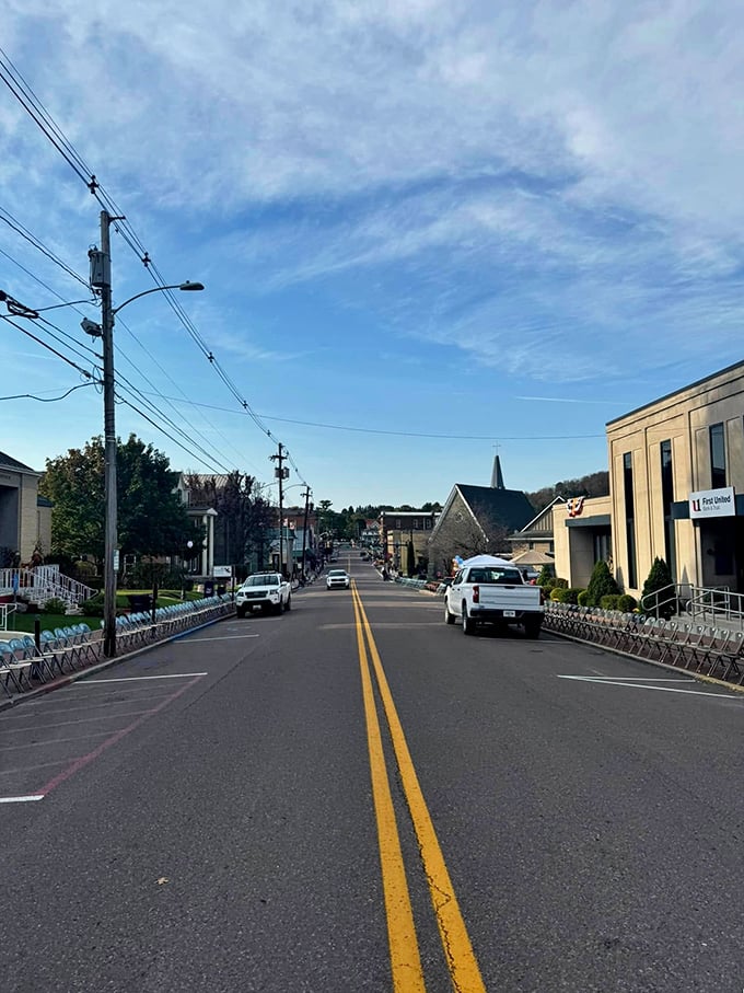 Tree-lined streets and classic architecture create neighborhoods where porch-sitting qualifies as a legitimate social activity.