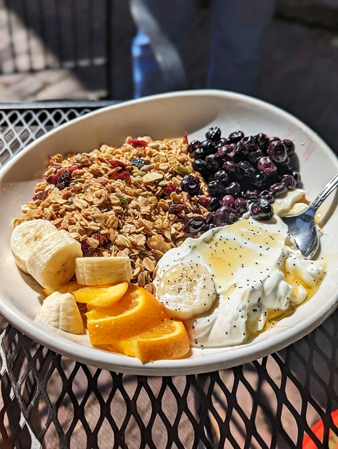 A breakfast bowl that says "I'm being healthy" while still delivering enough joy to make Monday mornings slightly less offensive.