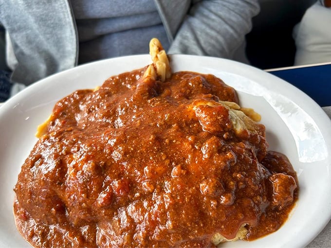 Pastitsio – Greece's answer to lasagna – layers of pasta, seasoned meat, and béchamel sauce in a relationship that just works.