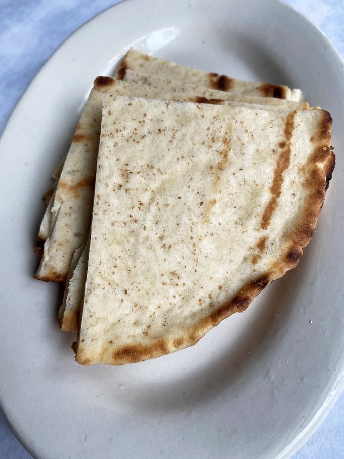 These aren't just triangles of pita&mdash;they're blank canvases awaiting their destiny as vehicles for hummus, tzatziki, or whatever dip you fancy.