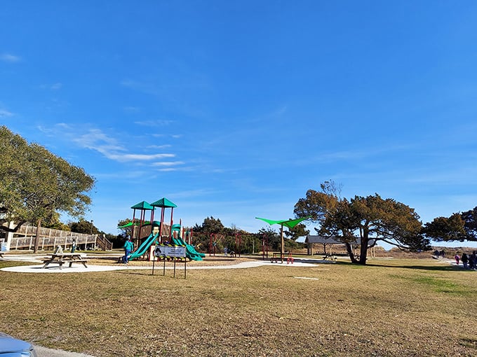 Family-friendly amenities near Atalaya include this playground where little ones can burn energy after exploring "the castle."
