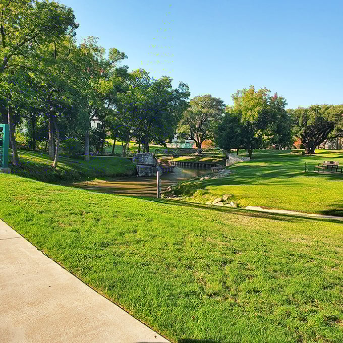 Shanley Park's verdant grounds and babbling brook offer a pocket of serenity that big-city parks charge admission for.