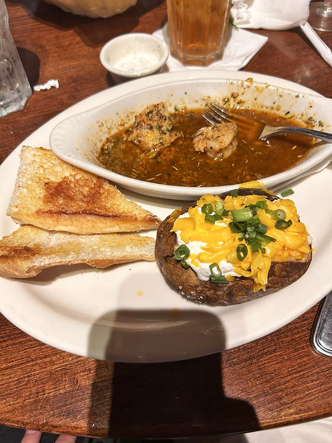 This isn't just dinner; it's a mystery novel where the plot twist is how something this delicious ended up in central Arkansas.