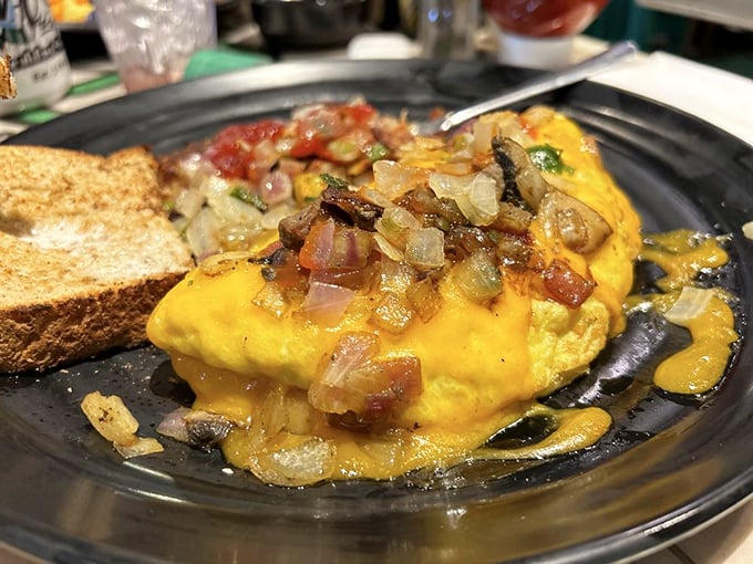 Not all heroes wear capes&mdash;some come covered in melted cheese with saut&eacute;ed onions. This steak omelet deserves its own theme music.
