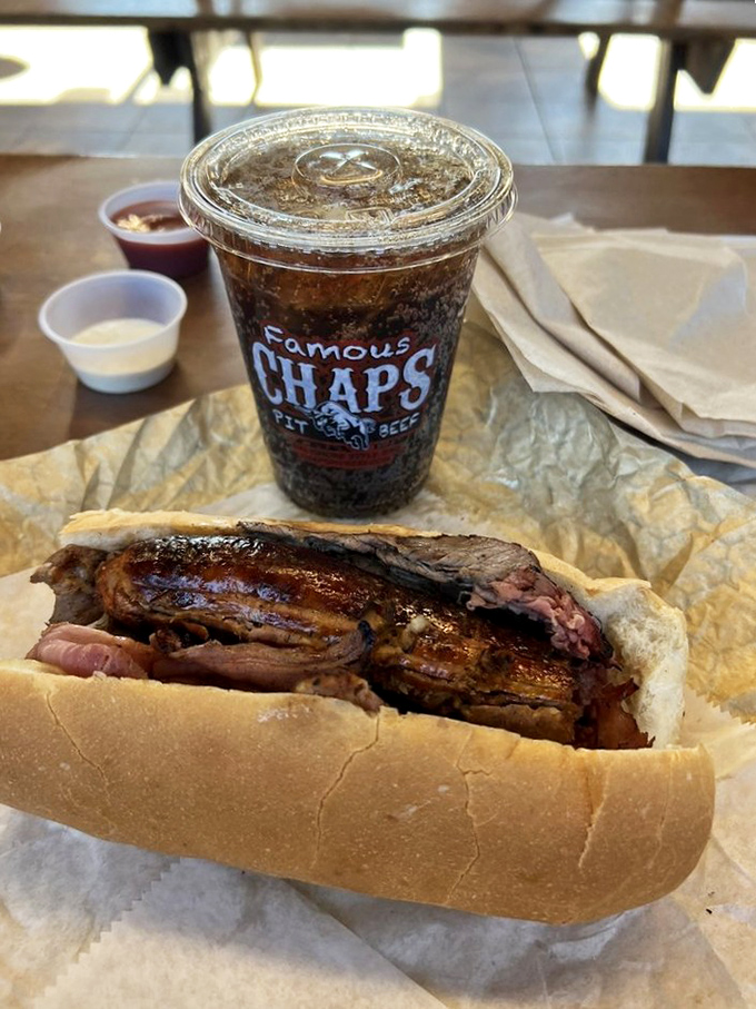 Behold the Triple D: where soda meets sandwich in perfect harmony. This is why buttons were designed to pop.