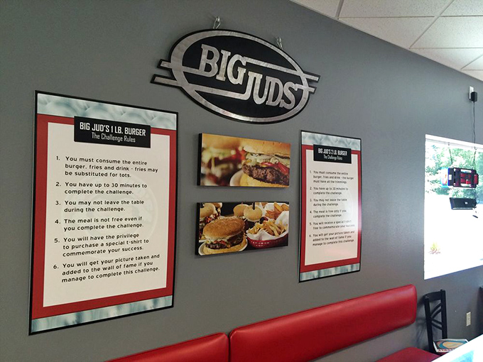 The rules of engagement are clear: 30 minutes, one massive burger, and eternal glory if you succeed. Choose your destiny.