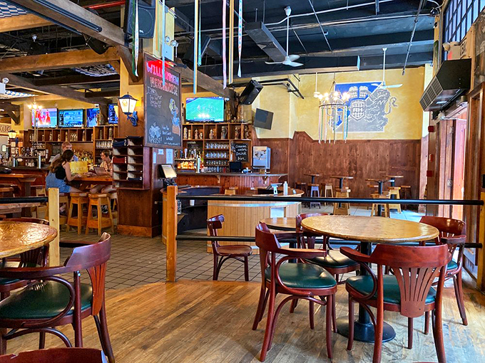 Where modern meets traditional &ndash; flat screens and centuries-old recipes coexist in perfect harmony at the bar area.