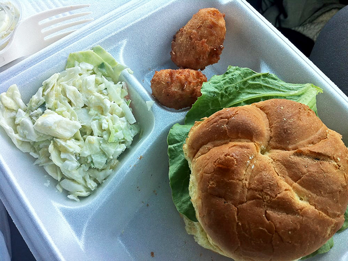 The perfect crab cake sandwich doesn't exi&mdash; Oh wait, here it is, nestled on a fresh bun with just enough lettuce to pretend you're eating something healthy.