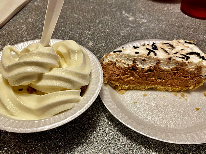 Soft-serve and pie: the dynamic duo of dessert satisfaction. One cool and creamy, one rich and substantial&mdash;like having both air conditioning and a warm blanket.