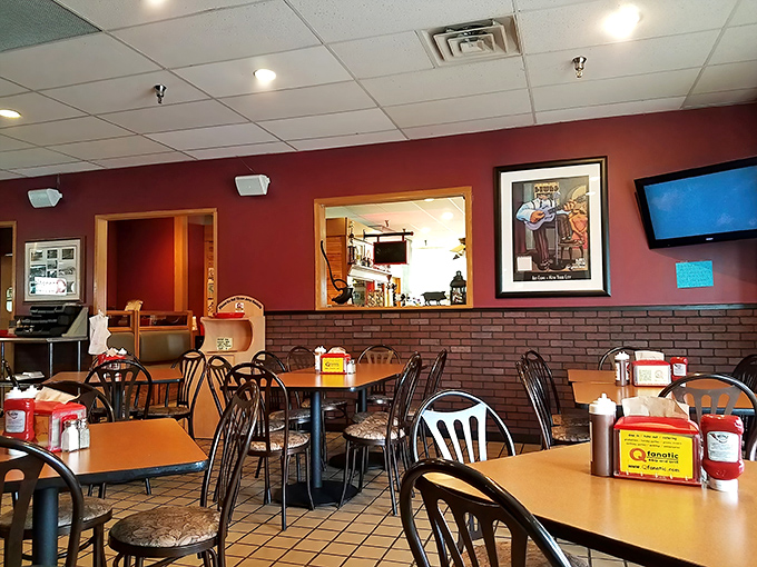 Where barbecue pilgrims gather to worship at the altar of smoke. Simple tables and chairs that know their purpose&mdash;staying out of the way of the food.