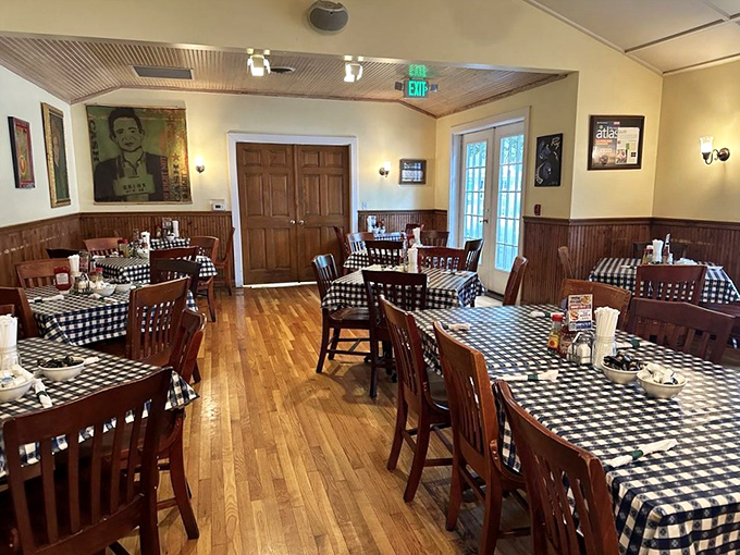 Wooden floors that have supported generations of happy diners, under ceilings that have collected decades of satisfied sighs.