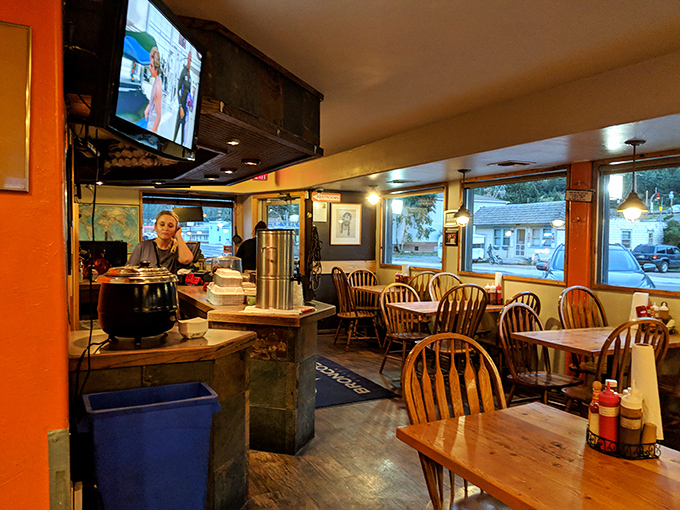 The dining room: where strangers become friends united by sauce-stained fingers and the universal language of "mmmmm."