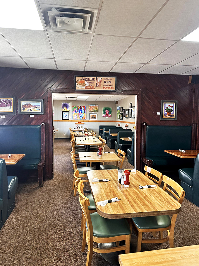 The dining room feels like it's been hosting neighborhood gossip and family celebrations since before Instagram made food famous. Real places have history.