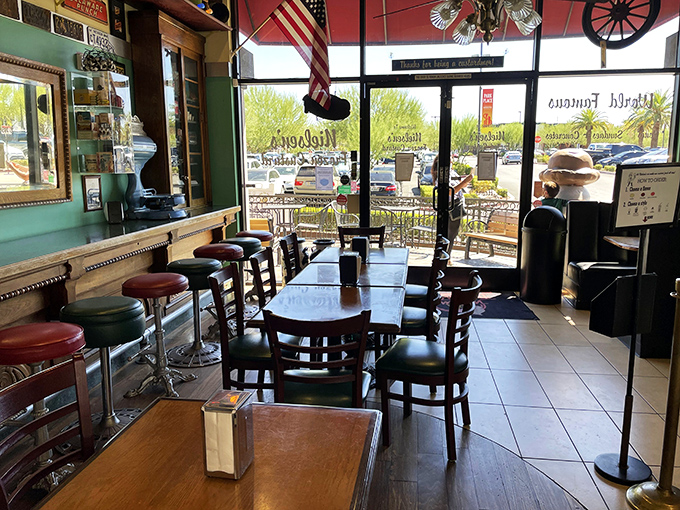 Pull up a chair and stay awhile! Nielsen's dining area is where Norman Rockwell meets "Happy Days," with a side of frozen custard bliss.