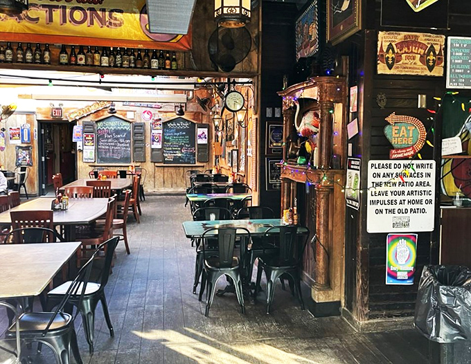 Decades of memorabilia line these walls, each piece whispering stories of blues legends, baseball celebrations, and countless "just one more" evenings.
