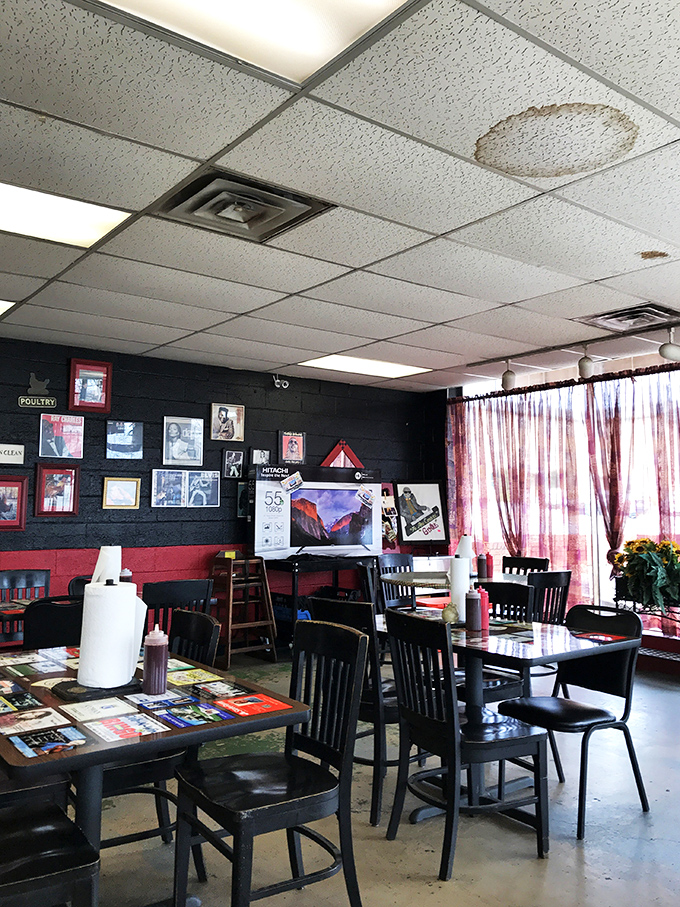 Where barbecue dreams come to life. The wall decorations aren't interior design—they're badges of honor in a smoke-infused community gathering place.