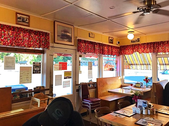 The sunny yellow walls and floral valances might not win design awards, but they've witnessed thousands of "first bite" faces that tell the real story. 