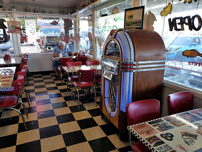 The vintage jukebox stands sentinel in the corner, ready to provide the soundtrack to your meal. Some places just get it right.