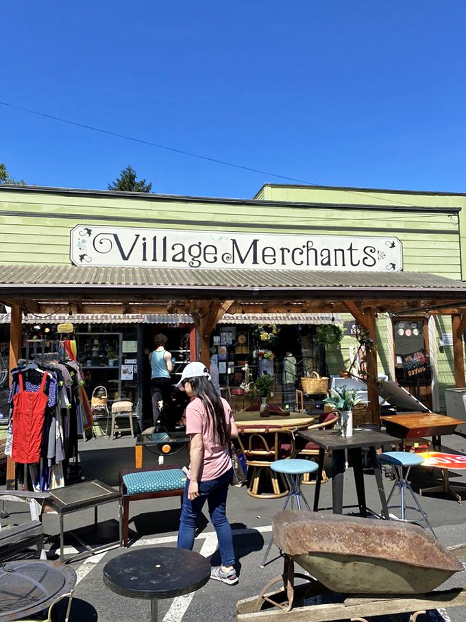 The outdoor overflow area feels like a block party of inanimate objects, each patiently waiting for its next home.