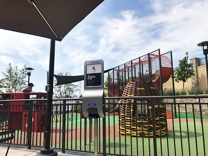 The children's play area: retail genius that lets kids burn energy while parents burn through credit card limits in peace.