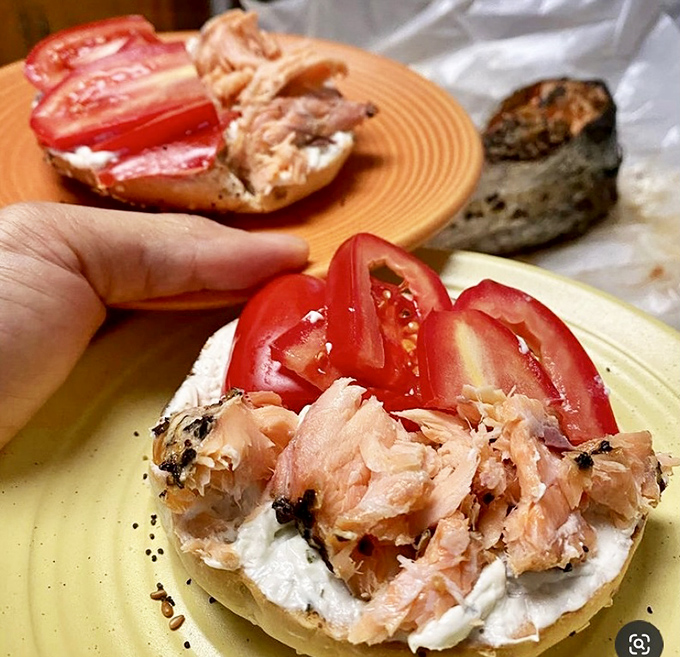 Smoked salmon on a bagel with cream cheese&mdash;proof that sometimes the simplest combinations create the most profound pleasures.