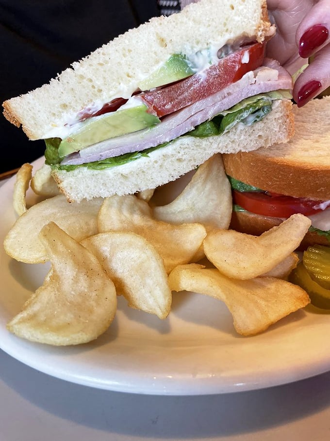 This sandwich isn't playing games&mdash;layers of fresh ingredients stacked between bread that actually tastes like bread. The potato chips are just showing off.