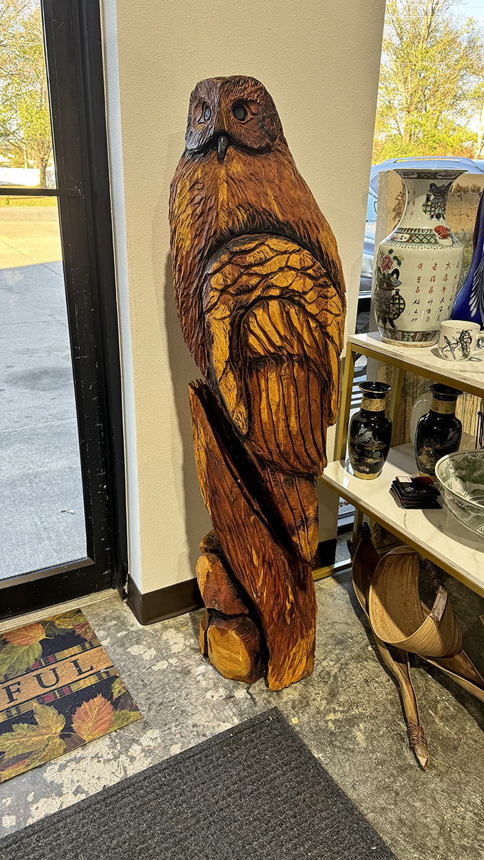 This majestic wooden owl isn't just decor&mdash;it's a statement piece that says, "Yes, I have exquisite taste and know where to find it."