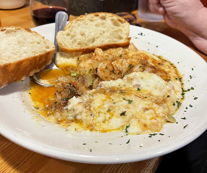Shrimp and grits: the dish that proves the South won the breakfast wars. Creamy, savory, and rich enough to make you want to buy it dinner first.