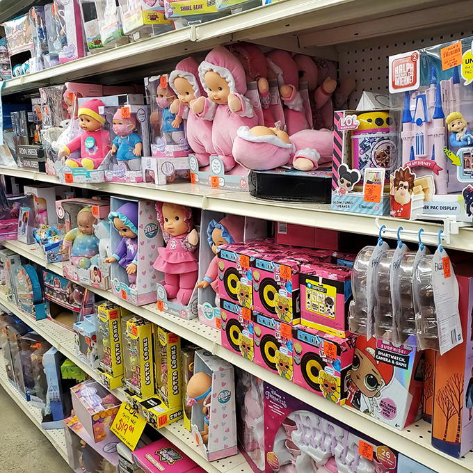 Toy paradise or parent trap? Either way, this aisle makes birthday shopping painless for both your schedule and your wallet.
