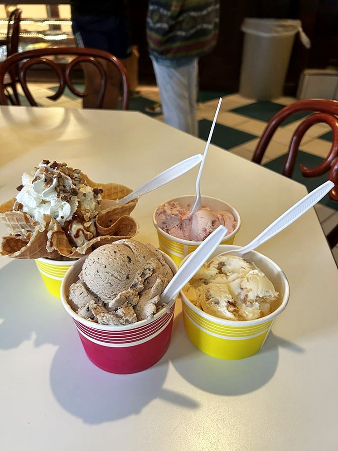 The United Nations of ice cream. Four different diplomatic missions of flavor, each making a compelling case for your affection.