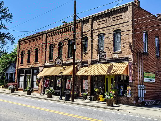 Cave Spring's historic brick buildings stand shoulder to shoulder, like old friends who've weathered life together.