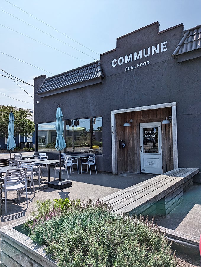 Commune's industrial-chic exterior gives way to a garden oasis where your food literally grows before your eyes. Farm-to-table in real time!