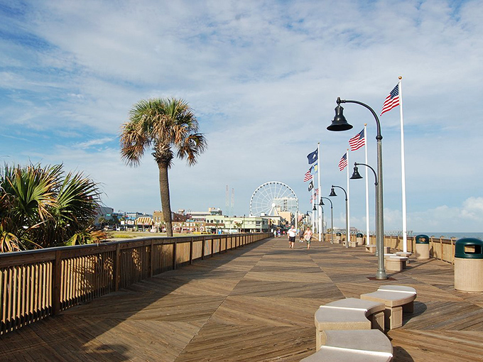 Myrtle Beach's famous boardwalk &ndash; where ocean breezes and entertainment options are always on the menu. Vacation vibes everyday!