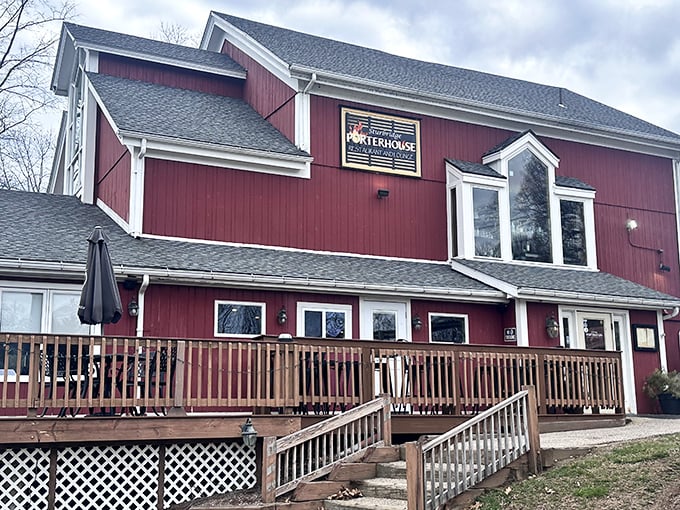 Family-friendly red barn charm where three generations can agree on one thing - these steaks are absolutely worth celebrating.