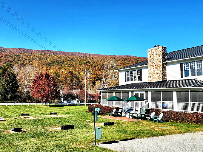 Mountain vistas frame the Swinging Bridge Restaurant &ndash; where scenery and steaks compete for your attention.
