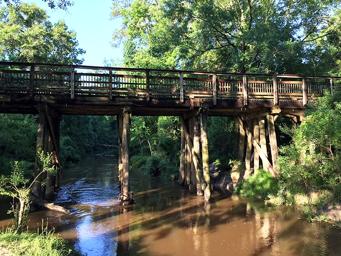 Cross this rustic bridge in Abita Springs and you'll find yourself in a world where nature and small-town life exist in perfect harmony.