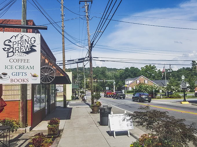 The Spring Brew coffee shop in Cave Spring - where your morning cup comes with a side of community news.
