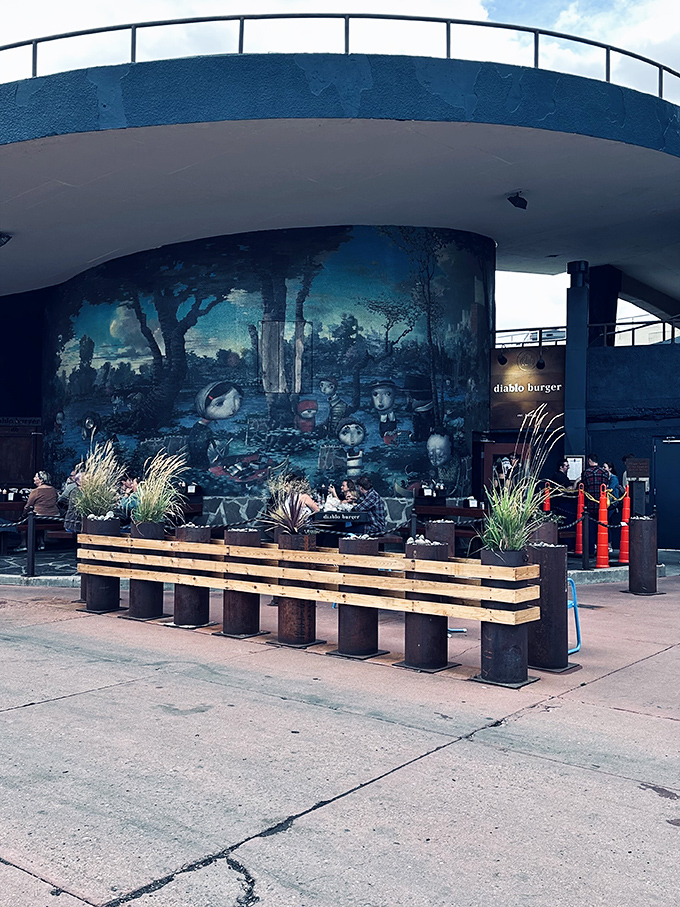 The striking blue building and eye-catching mural make Diablo Burger unmissable. This Flagstaff favorite marries local ingredients with global inspiration.
