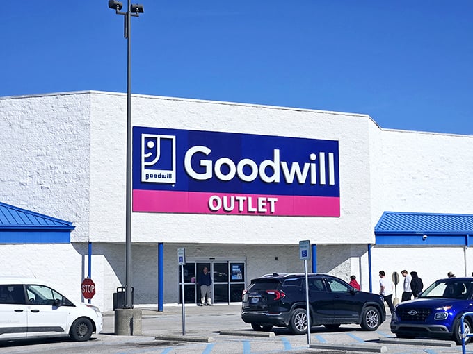 That unassuming Goodwill Outlet facade conceals the thunderdome of thrifting&mdash;where the bold are rewarded with treasures at prices that seem like pricing errors.