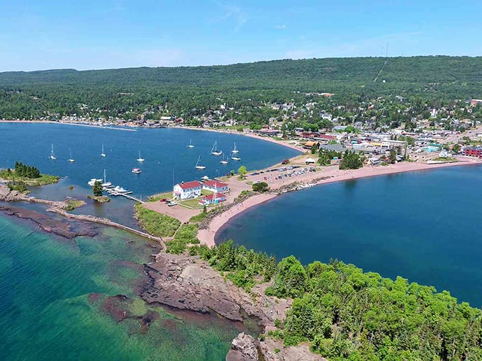 Harbor views that million-dollar dreams are made of, yet Grand Marais harbors affordable living options for year-round residents.