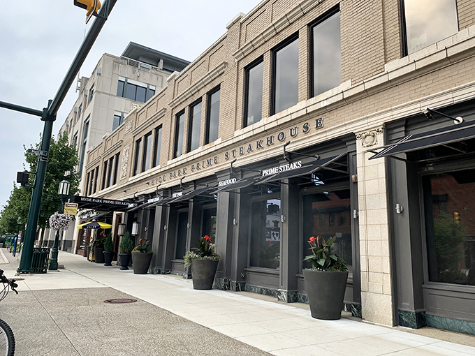 Daylight reveals Hyde Park's classic lines and urban sophistication&mdash;a temple to perfectly aged beef in Birmingham's walkable downtown.