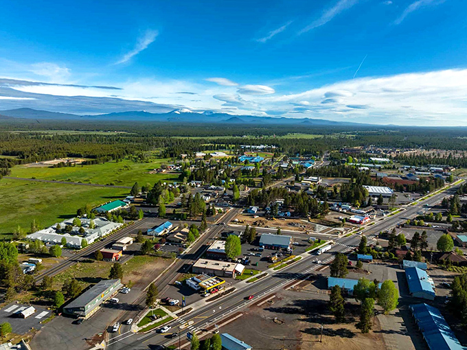 Mountain views frame this unassuming main street where neighbors check on each other when snowflakes start to fall.