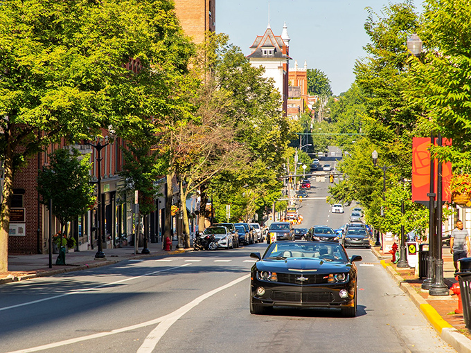 Tree-lined streets in Lancaster's smaller cities provide walkable neighborhoods where seniors can save on transportation costs.