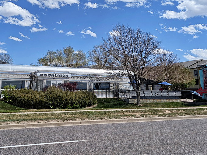 Silver, sleek, and serving comfort food with a side of plane-spotting &ndash; Moonlight Diner is Denver's answer to jet lag and hunger pangs.