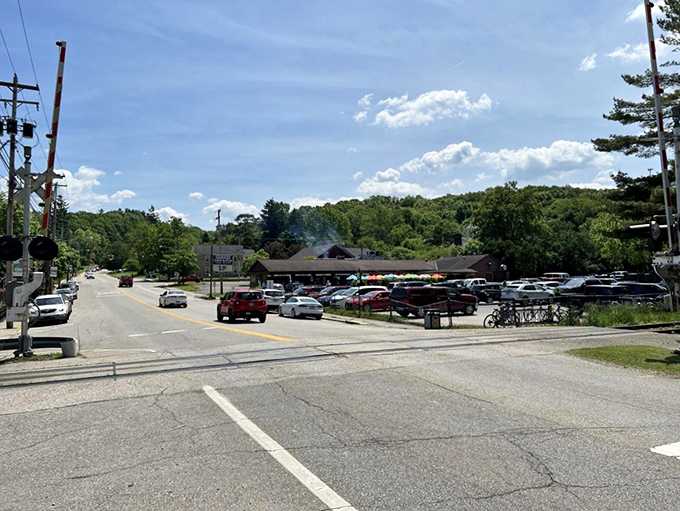 The bustling parking lot at Peninsula's popular gathering spot proves that in small towns, community isn't just a concept&mdash;it's the main attraction.