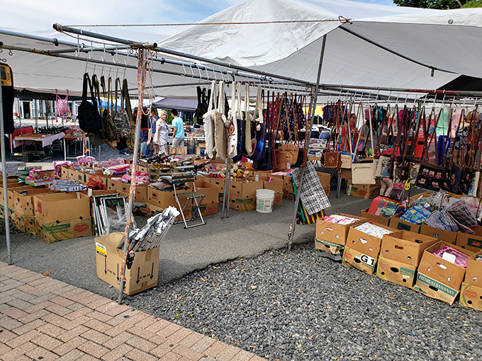 Shopping central! The grand entrance of Rossi's promises a day of discovery for families arriving with empty trunks and high hopes.