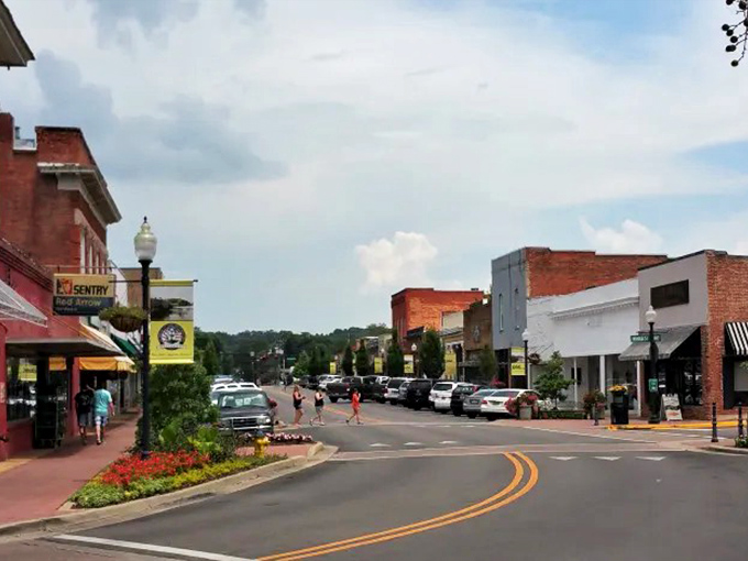Downtown Prattville spreads out like a community that knows what matters. Those buildings have witnessed generations of locals living their best lives.