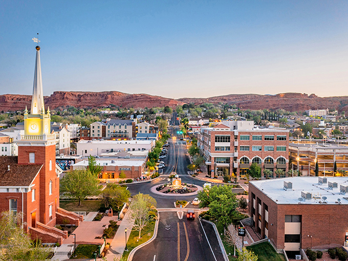 Those aren't painted backdrops &ndash; they're the actual red rock formations that frame everyday life in St. George.