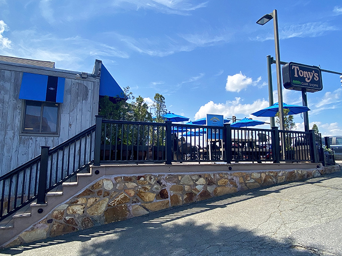 Tony's Clam Shop: Blue umbrellas, blue skies, and seafood that'll make your taste buds do the happy dance.